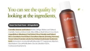 ISNTREE Green Tea Fresh Toner Review - BestKbeauty
